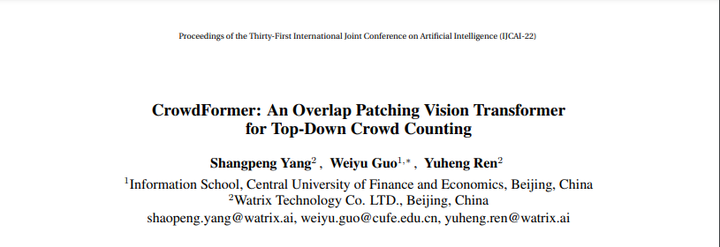 【IJCAI2022】CrowdFormer: An Overlap Patching Vision Transformer for Top ...
