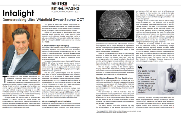 Intalight赛炜斩获MedTech全球最佳眼底影像设备品牌 - 知乎