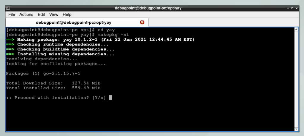 初级：如何在 Arch Linux 中安装 Yay AUR 助手 | Linux 中国 - 知乎