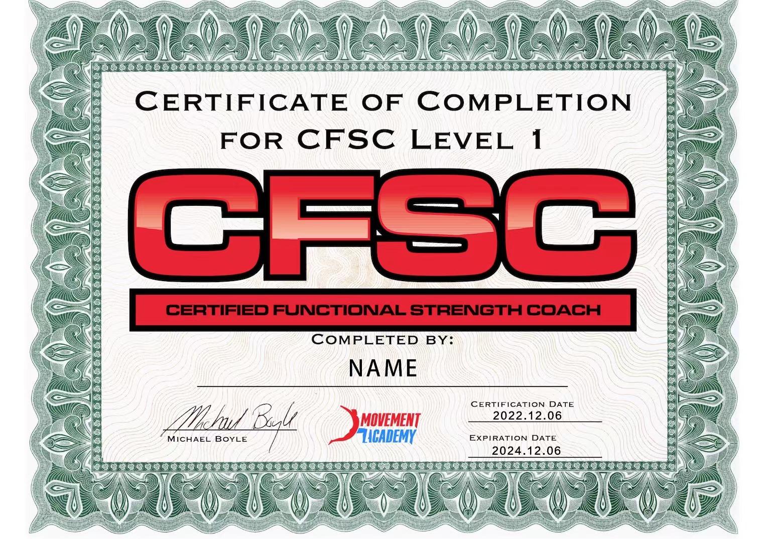 课程推荐 | CFSC功能性力量教练认证课程（线上） - 知乎