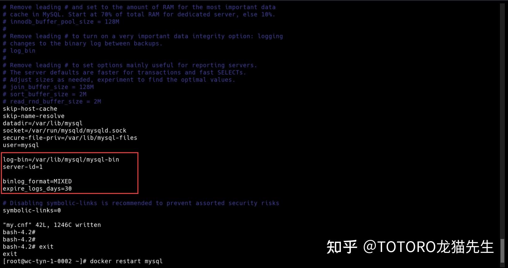 【Docker】Dcoker开启MySQL容器binlog日志 - 知乎