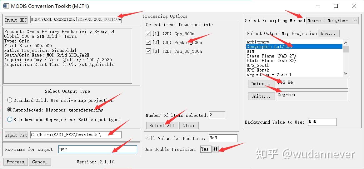 MCTK: MODIS格式转换+ 投影 *.hdf转*.dat - 知乎
