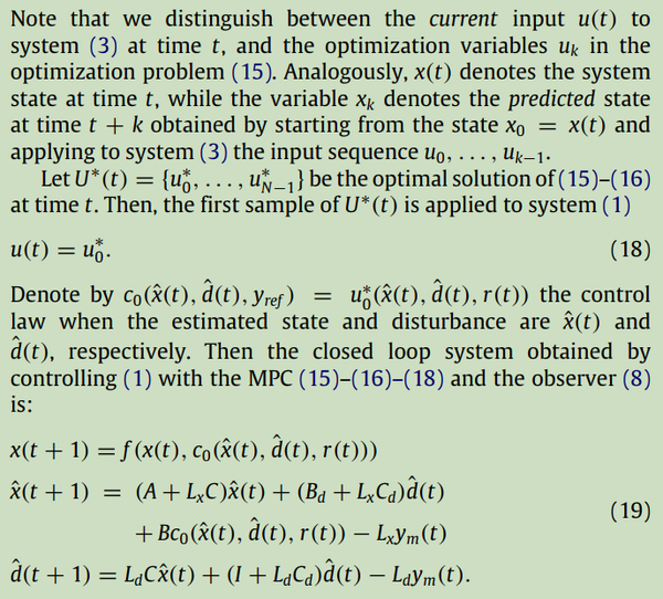Linear offset-free model predictive control - 知乎