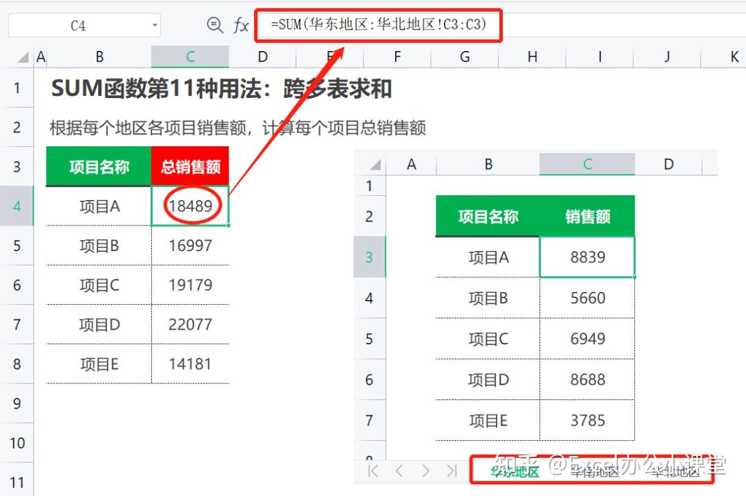 SUM函数超实用的13种经典用法 - 知乎