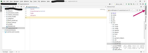 使用PyCharm在AutoDL远程服务器上运行代码 - 知乎