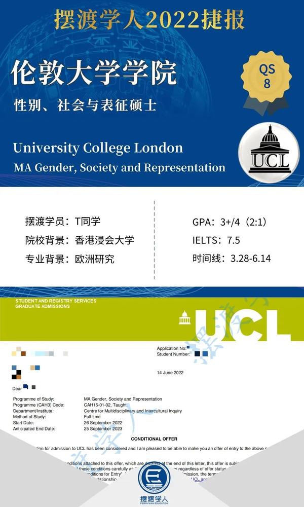 录取捷报：UCL性别、社会与表征硕士MA Gender, Society and Representation - 知乎