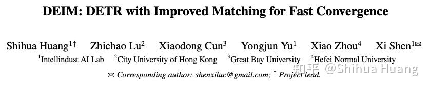 DEIM: DETR with Improved Matching for Fast Convergence (最强实时目标检测算法，已开源) - 知乎