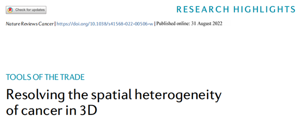Nature Review | 单细胞3D成像方法结合AI探索癌症空间异质性 - 知乎