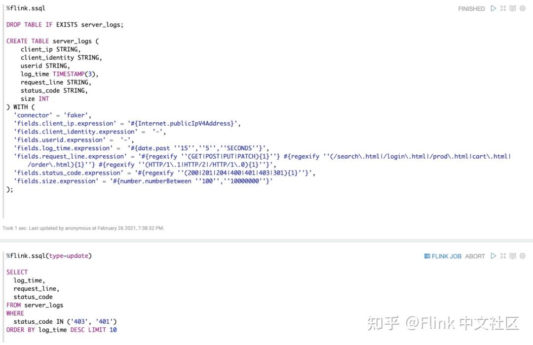 迄今为止最好用的Flink SQL教程：Flink SQL Cookbook on Zeppelin - 知乎