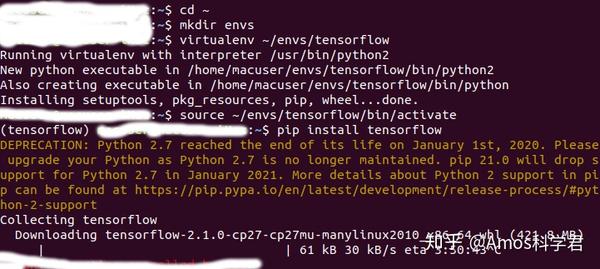 TensorFlow入门篇——day01.在virtualenv 中安装TensorFlow - 知乎