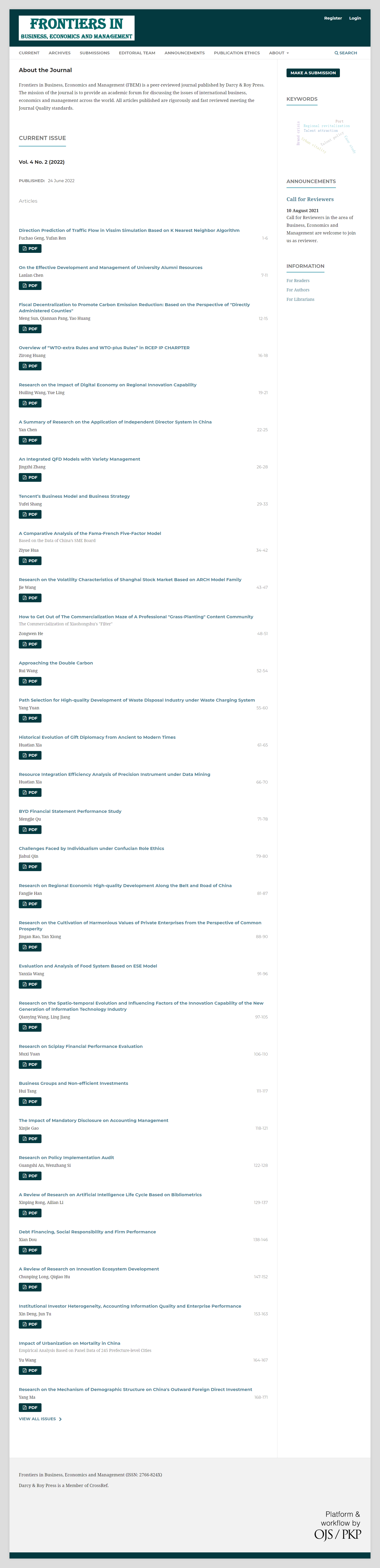 Frontiers in Business, Economics and Management (FBEM) - 知乎