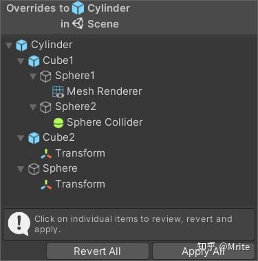 【Unity Editor】比较预制体实例与原型差异 - 知乎