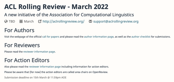 ACL Rolling Review (ARR) 投稿 - 知乎