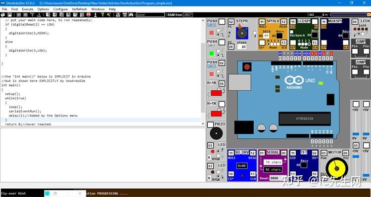 UnoArduSim：无需Arduino板即可学习 Arduino 编程和调试代码的模拟器 - 知乎
