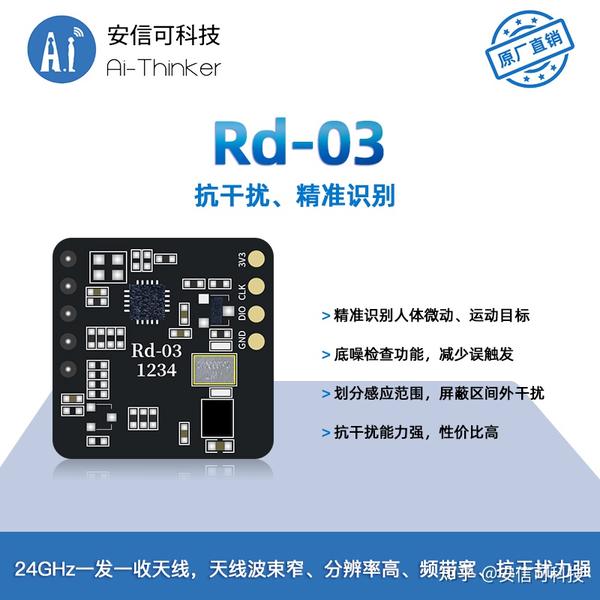 高精度识别人体微动、运动！安信可Ai-Thinker24G人体感应雷达模组 Rd-03 重磅首发 - 知乎