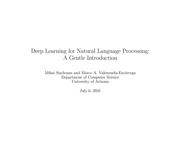 Arizona大学最新《深度学习自然语言处理》新书稿,141页pdf带你从理论与实践掌握nlp 知乎