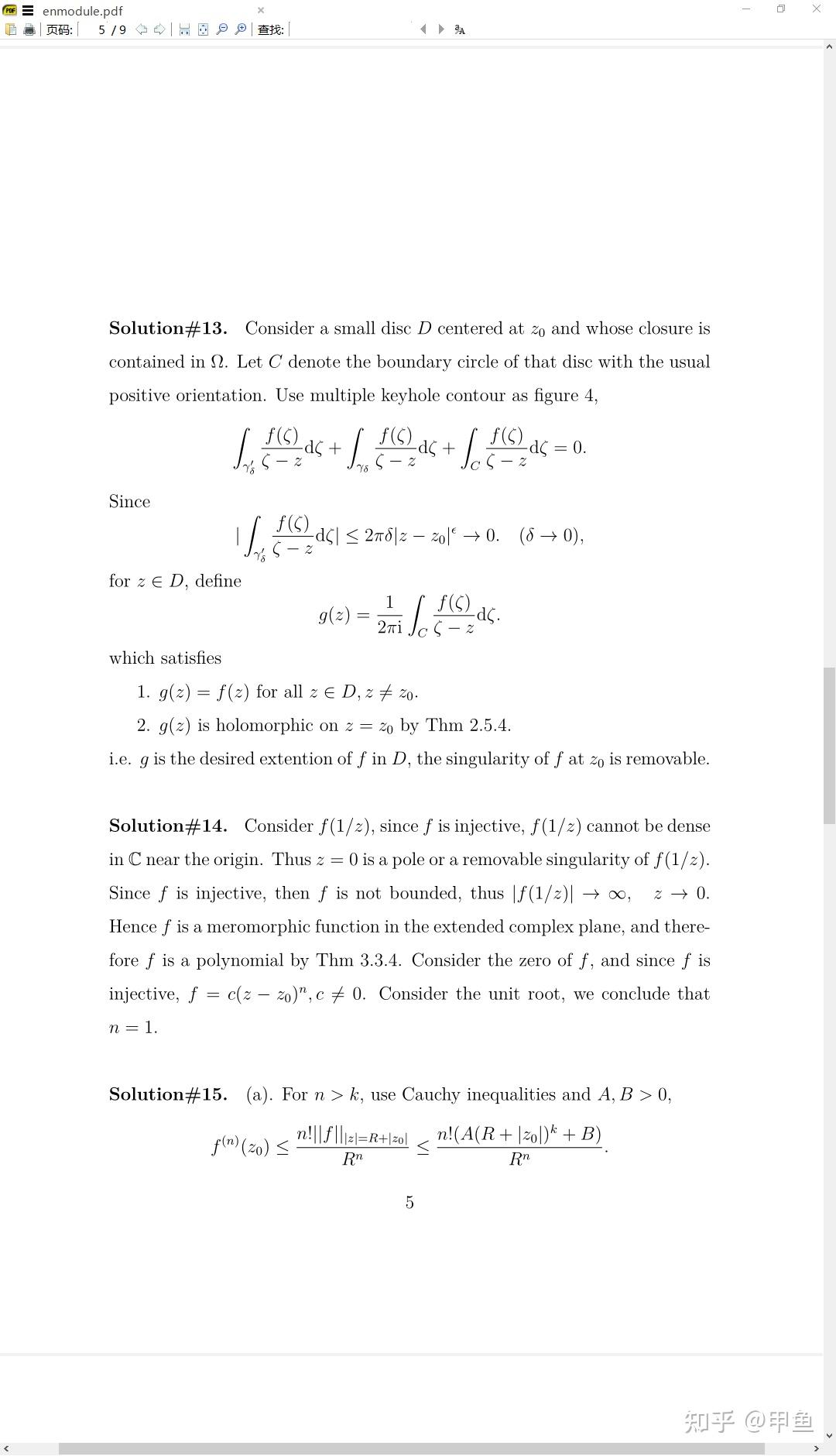 STEIN 复分析第三章 EXERCISE 1-22 答案 - 知乎