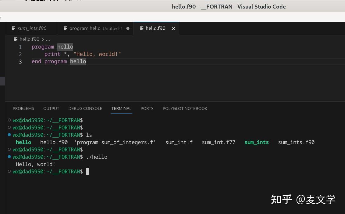 VSCODE：one-click launching Fortran Hello World 一键启动Fortran Hello World - 知乎