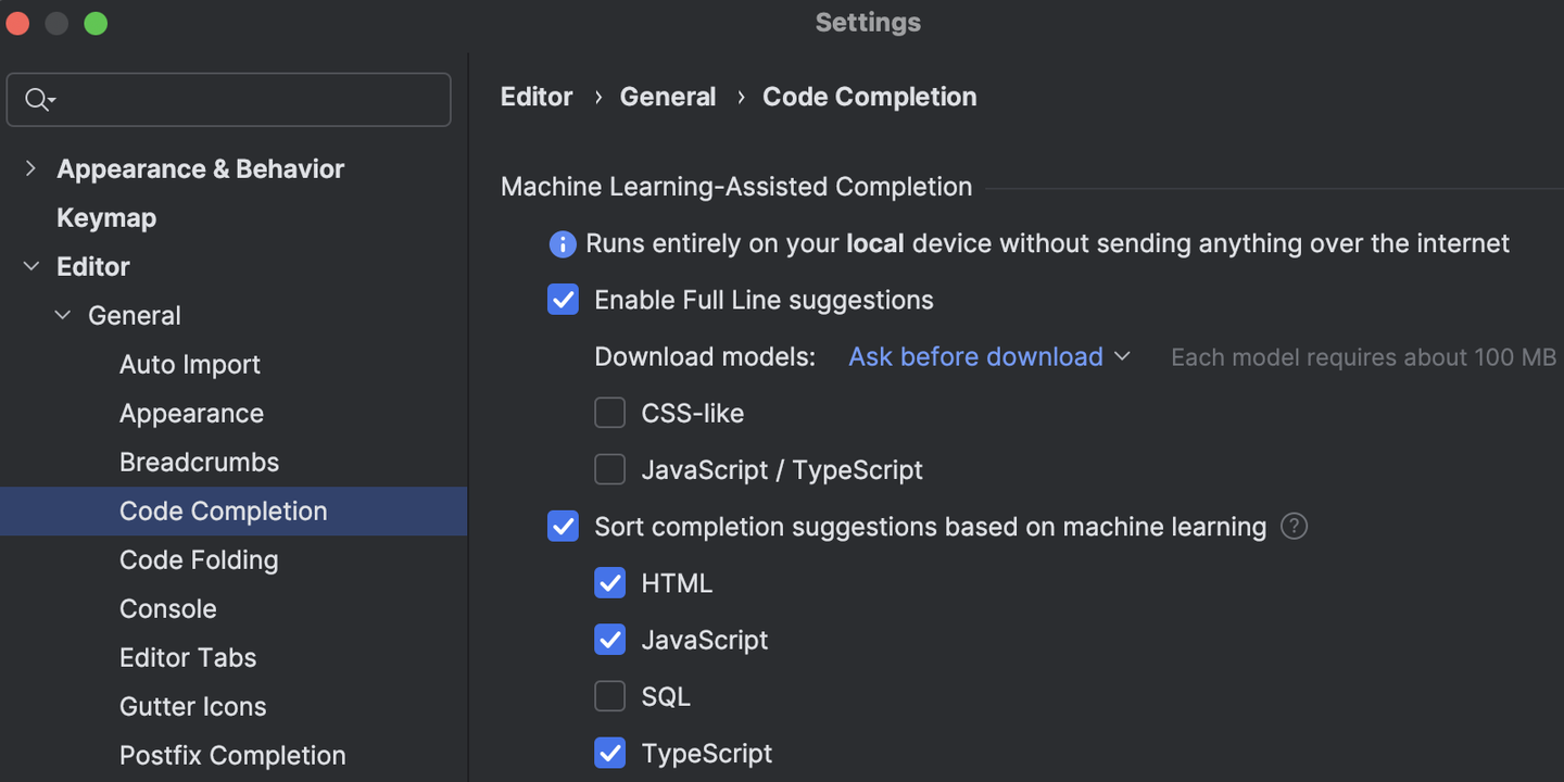 全行代码补全：新版 JetBrains IDE 自带的 AI 神器，离线可用，无需额外付费！ - 知乎
