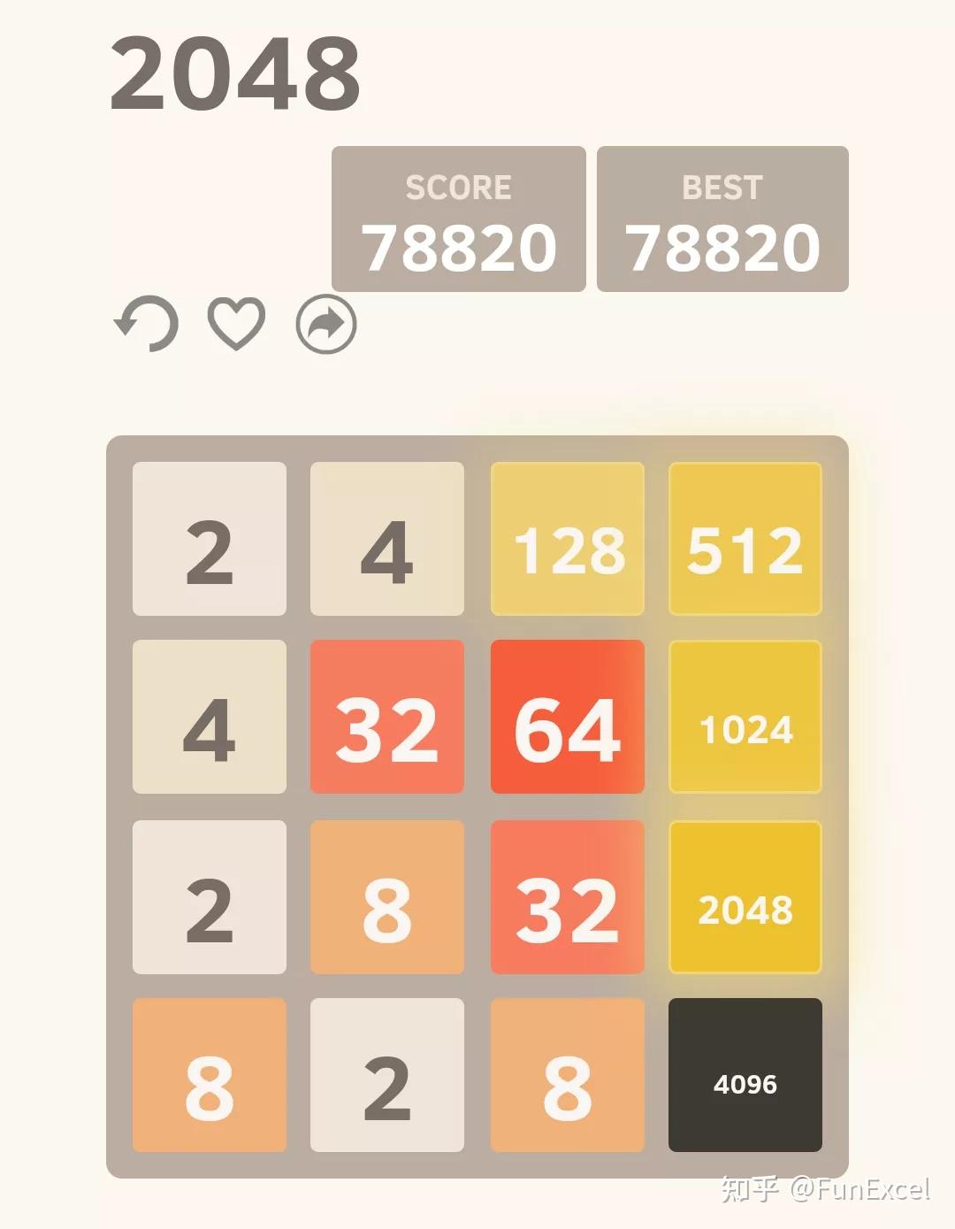 1024×2 | 程序员日:Excel版2048游戏下载 - 知乎
