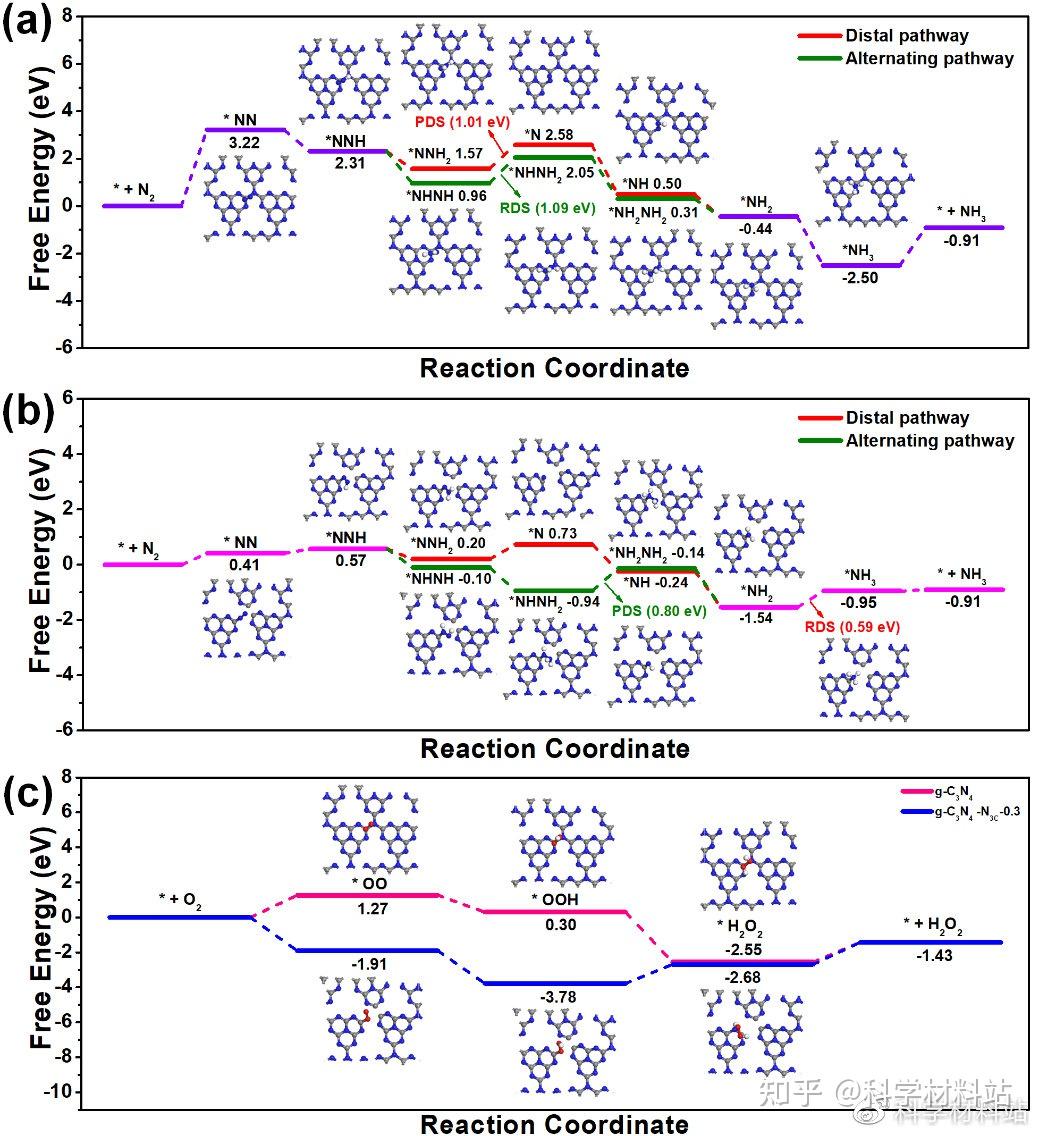 山东科技大学田健CEJ观点：构建具有三配位氮(N3C)空位的g-C3N4，实现了优异的光催化固氮和产双氧水活性 - 知乎