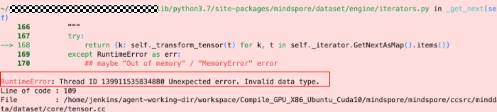 MindSpore-GeneratorDataset报错误Unexpected error. Invalid data type - 知乎
