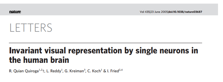 人脑中单神经元的视觉表征 || Invariant visual representation by single neurons in the human brain - 知乎