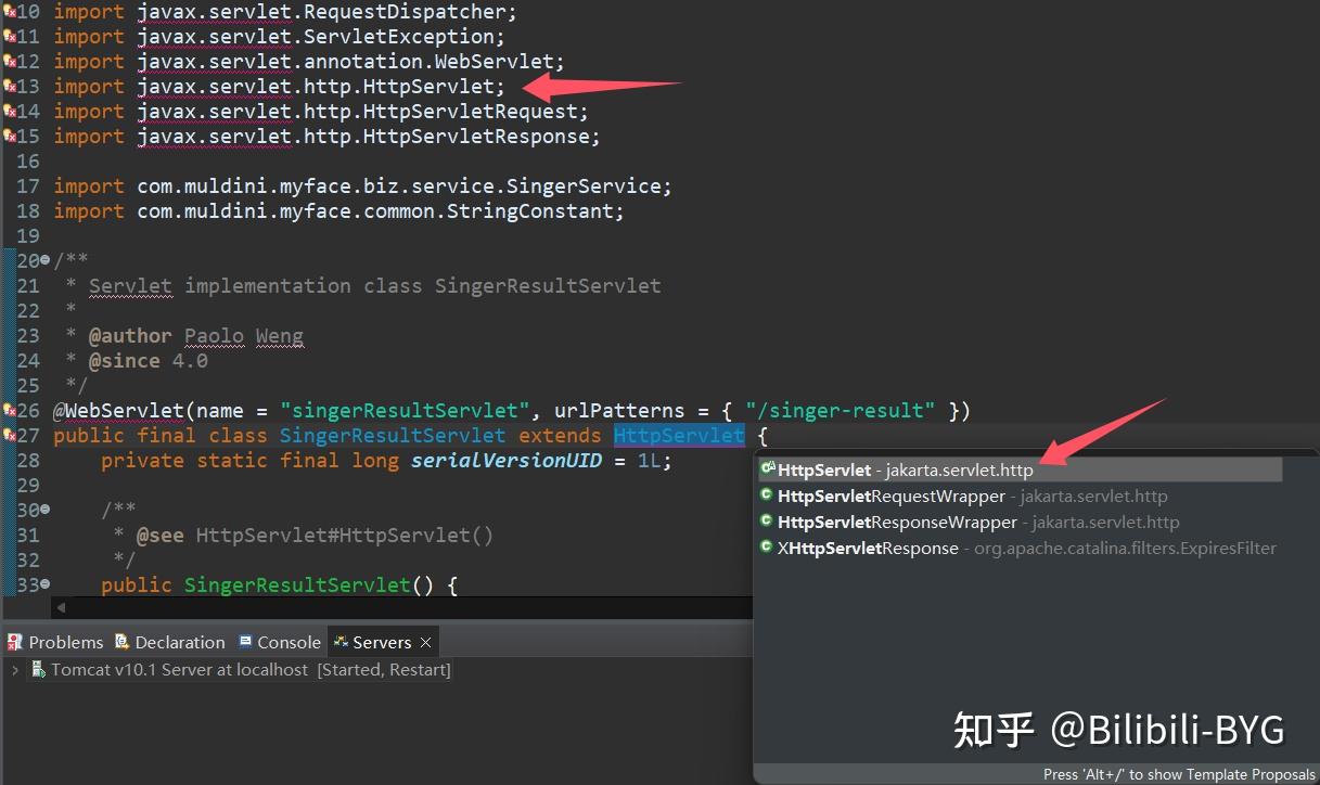 关于eclipse中tomcat 10出现the Import Rvlet Cannot Be Resolved的解决方案 知乎
