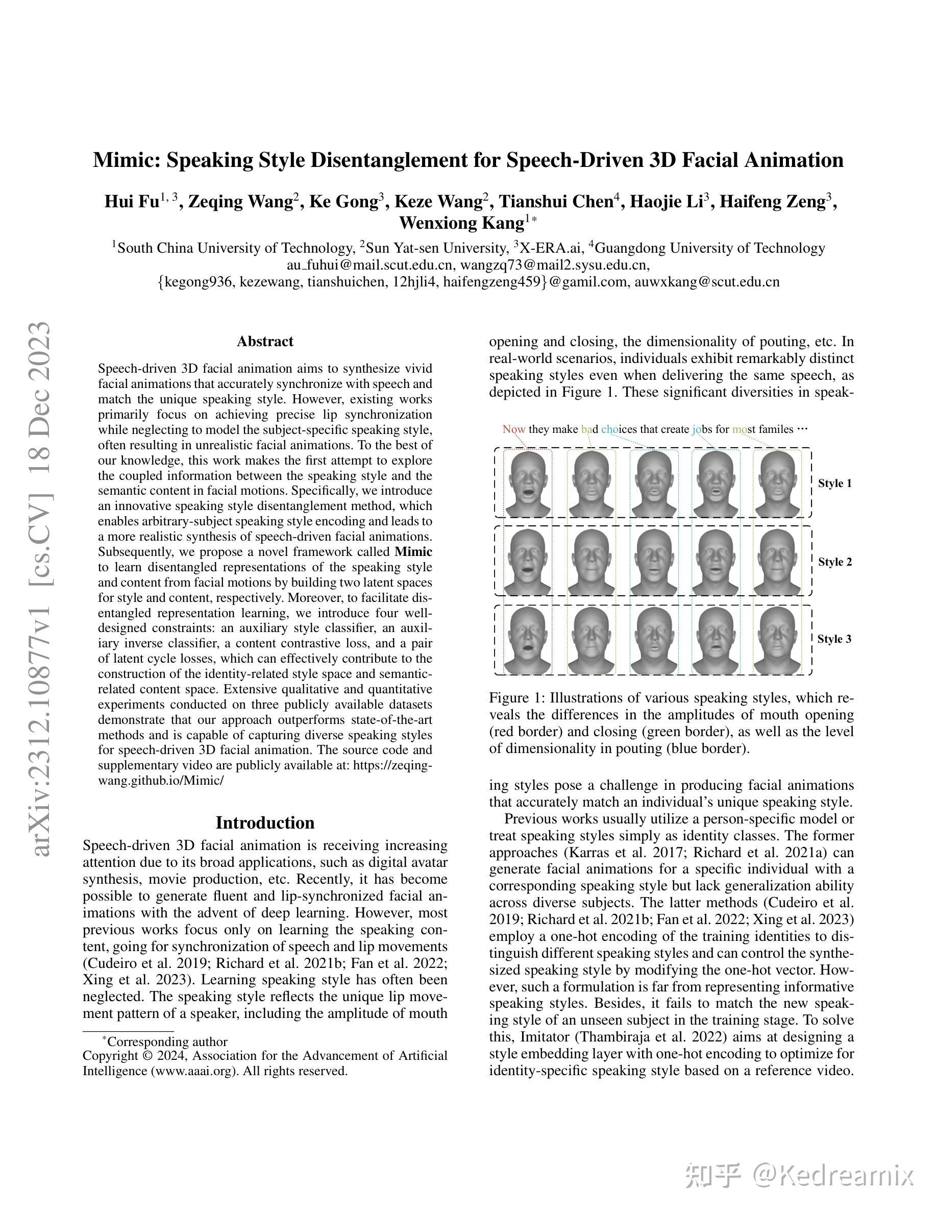 Talking Head Generation论文速递 2024-01-24 更新 - 知乎