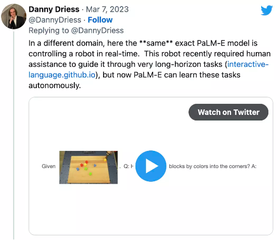 谷歌发布史上最大 AI 模型 PaLM-E：5620 亿参数，无需特殊训练可操纵机器人 - 知乎