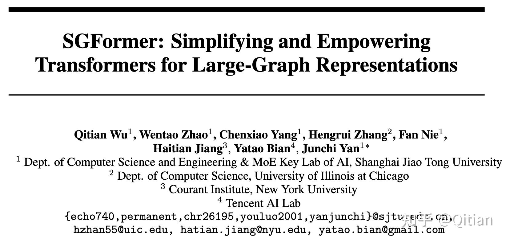 NeurIPS2023 | 面向超大图的简化Transformer - 知乎