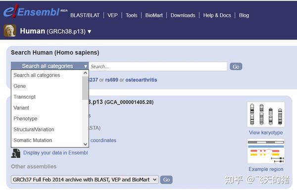 Ensembl数据库 - 知乎