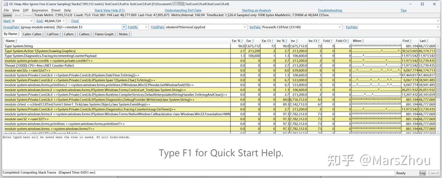 使用 PerfView 采集和分析 .NET GC 内存分配堆栈信息的简单操作指引 - 知乎