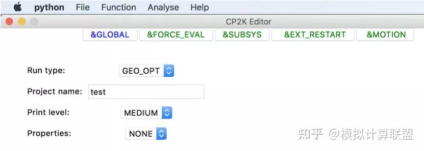 【使用手册】图形用户界面编辑器—CP2K Editor，构造CP2K的输入文件 - 知乎