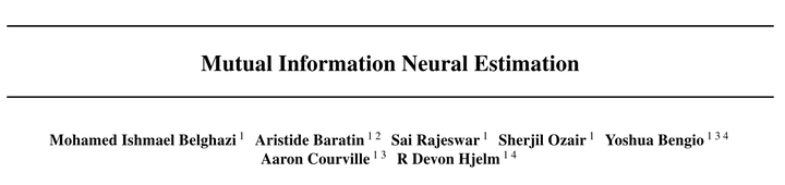 MINE-Mutual Information Neural Estimation - 知乎