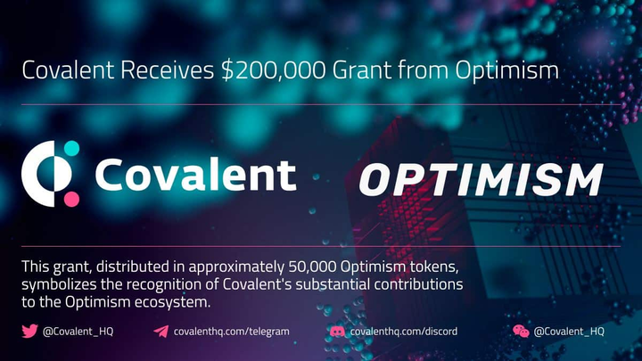 Optimism Collective 为 Covalent Network（CQT）提供价值 20 万美元的生态系统资助 - 知乎