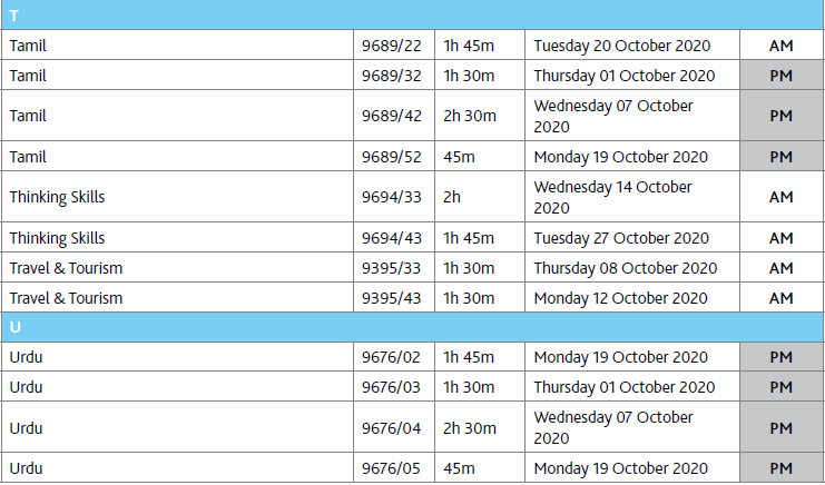 CAIE考试局公布2020年秋季IGCSE/Alevel考试时间以及新增考试科目！ - 知乎