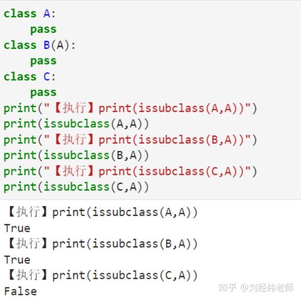 判断一个类是否为另一类的子类issubclass() - 知乎