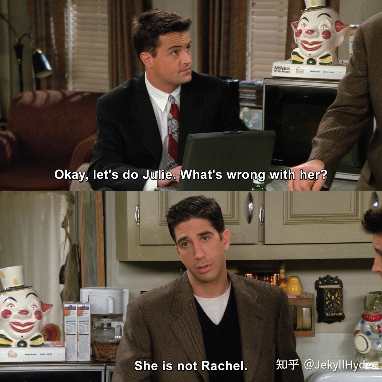 《老友记》中瑞秋为什么喜欢罗斯？ - 知乎