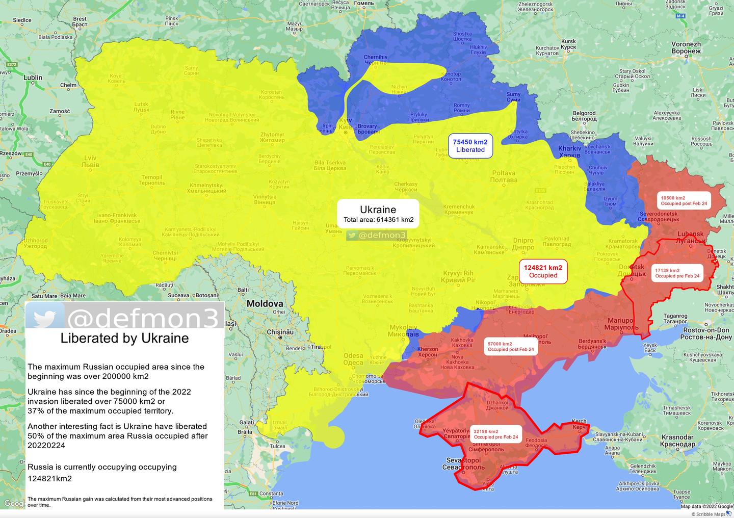 乌克兰目前有 124,821 平方公里的土地被俄罗斯占领 - 知乎