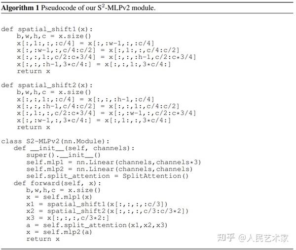 Vision MLP 之 S2-MLP V1&V2 : Spatial-Shift MLP Architecture for Vision - 知乎