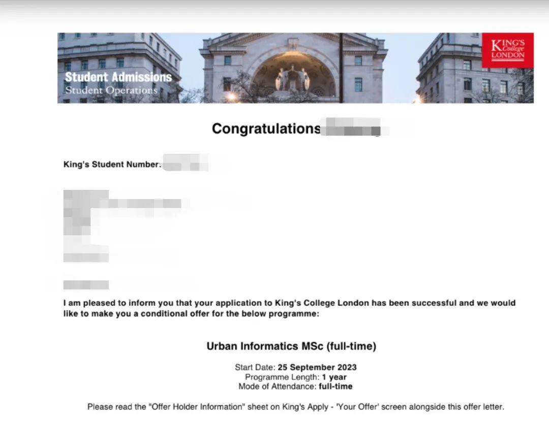 【offer喜报】211大学85+，斩获24Fall KCL offer！ - 知乎