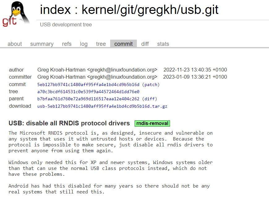 Linux 已准备好禁用微软的 RNDIS 驱动程序，但是…… | Linux 中国 - 知乎