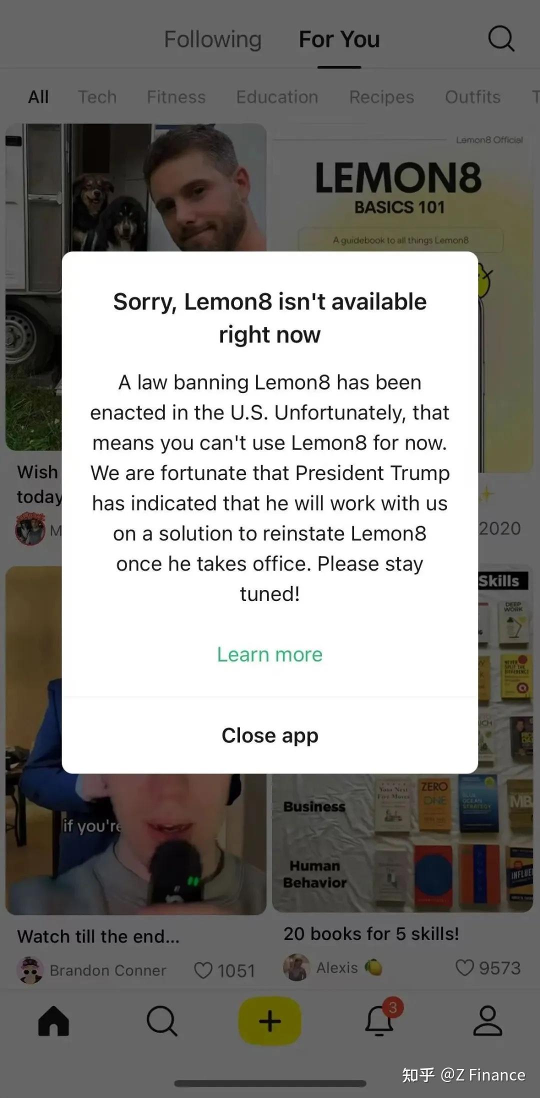 速递｜字节硬刚到最后一刻，TikTok、Lemon8和Capcut已集体停运并下架美区商店 - 知乎