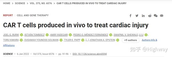 Science重磅：mRNA CAR-T - 知乎