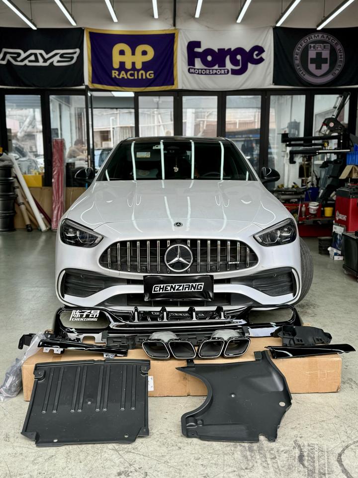 扫盲！奔驰新C260L升级C63后唇配件百科 - 知乎