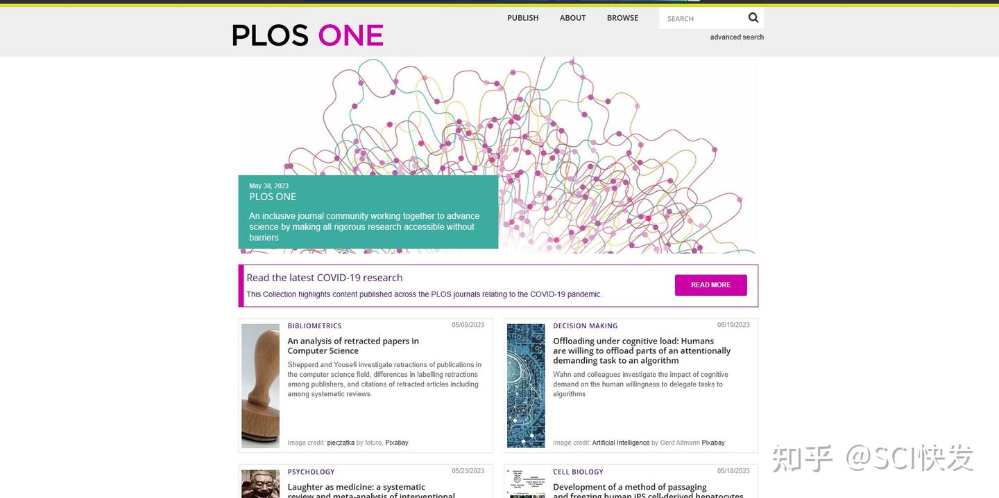 sci快发|PLoS One 综合性期刊，通过率高！最高年发文量30000+？！ - 知乎