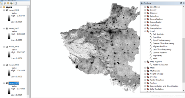 教程 | 基于arcgis栅格计算器进行连续时间序列NDVI的Slope趋势分析 - 知乎