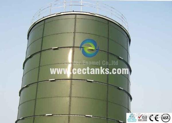 Wastewater Treatment Plant Glass Fused Steel Tanks With Conical Self ...
