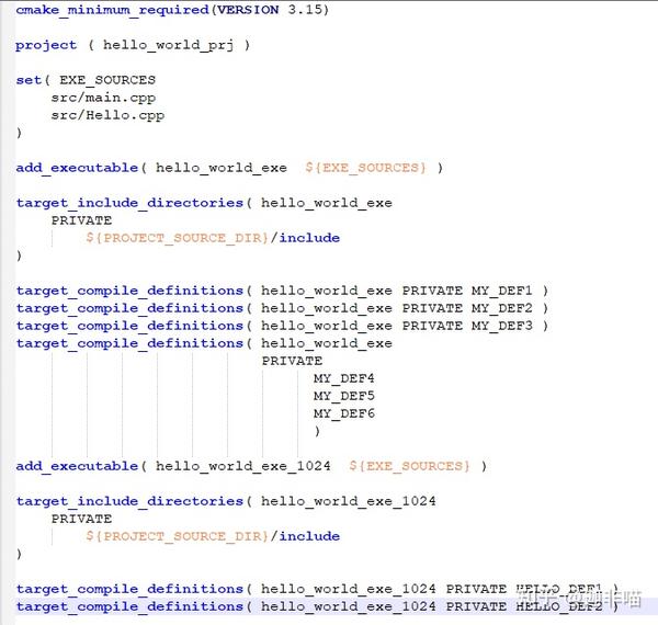 CMake从入门到精通（六）target_compile_definitions预处理器定义 - 知乎